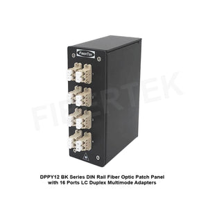 DIN Rail Fiber Optic Patch Panel with LC Duplex DPPY12 BK Series ...