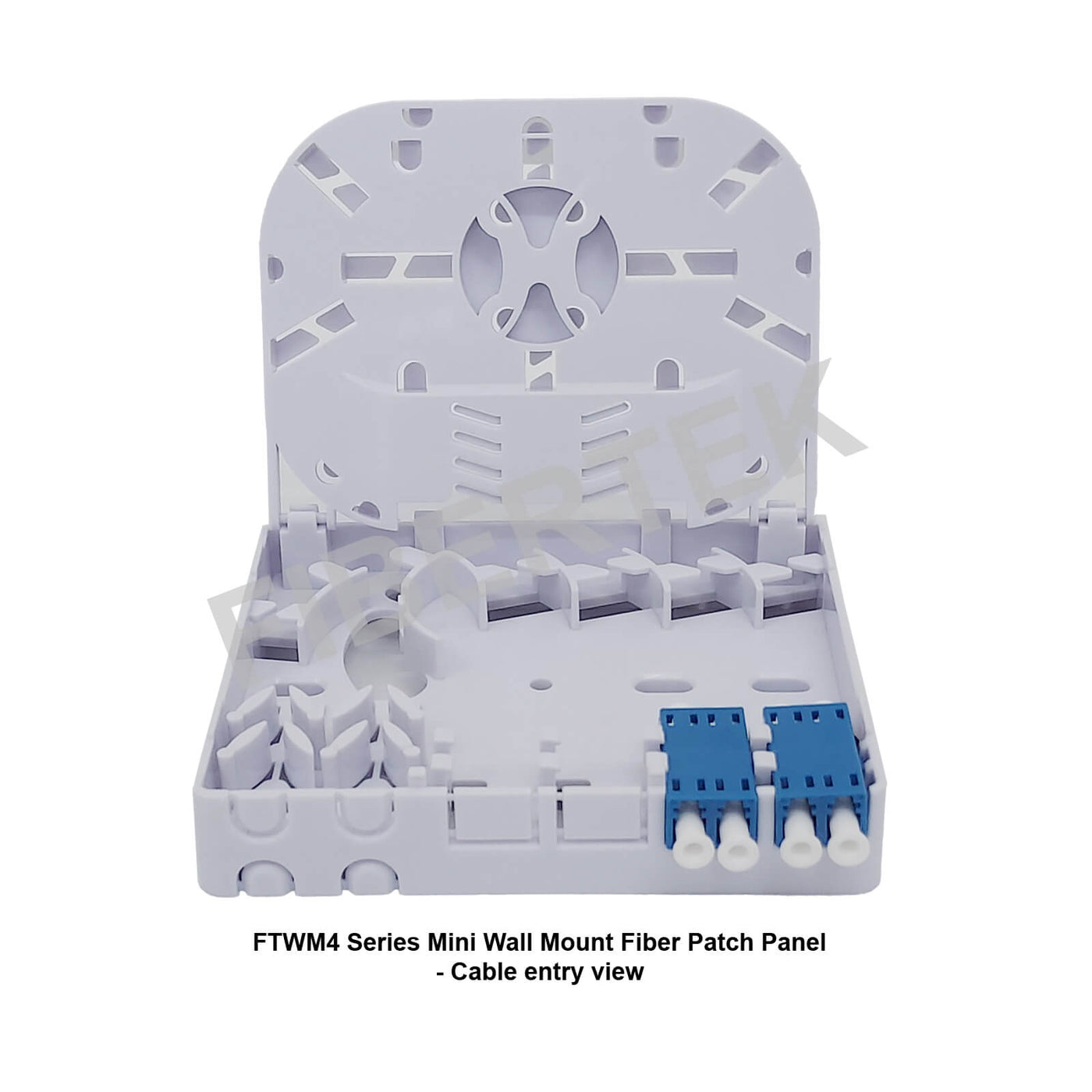 FTWM4 Series Mini Wall Mount Fiber Optic Patch Panel 4 ports with LC Duplex Adapter — FiberTek ...