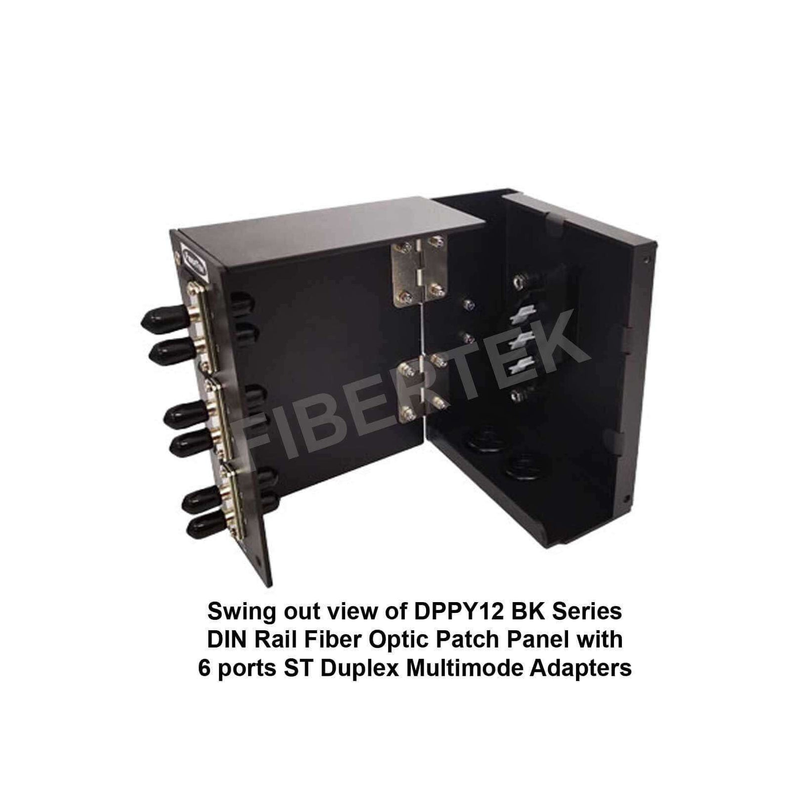DIN Rail Fiber Optic Patch Panel DPPY12 ST Duplex Adapters (BK Series) — FiberTek Fiber Shop