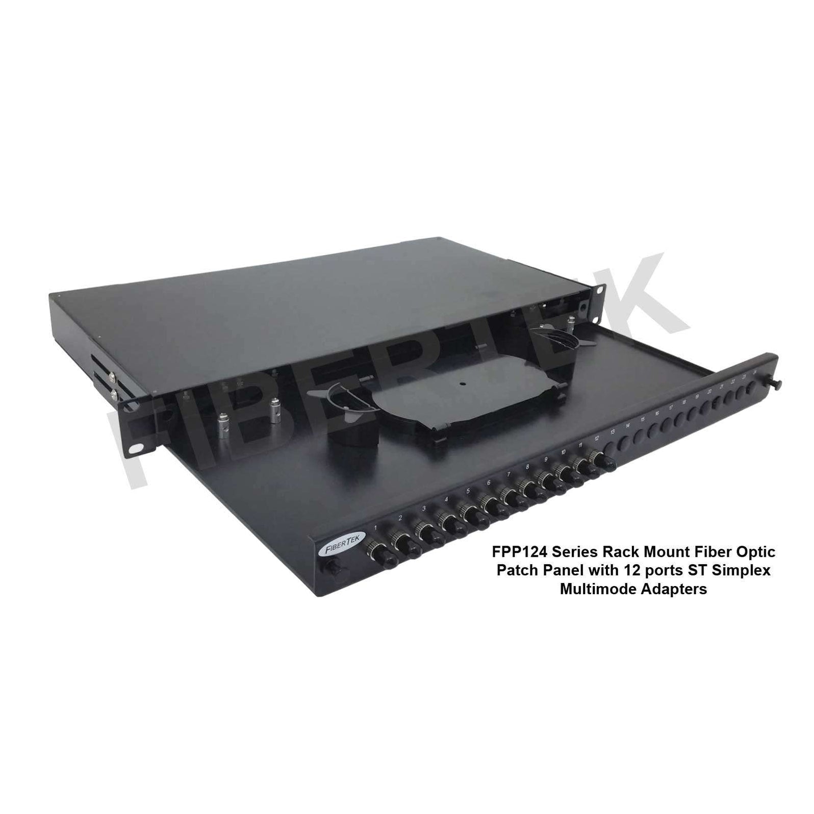 Sliding Rack Mount Fiber Patch Panel ST Simplex 1U FPP124 Series ...